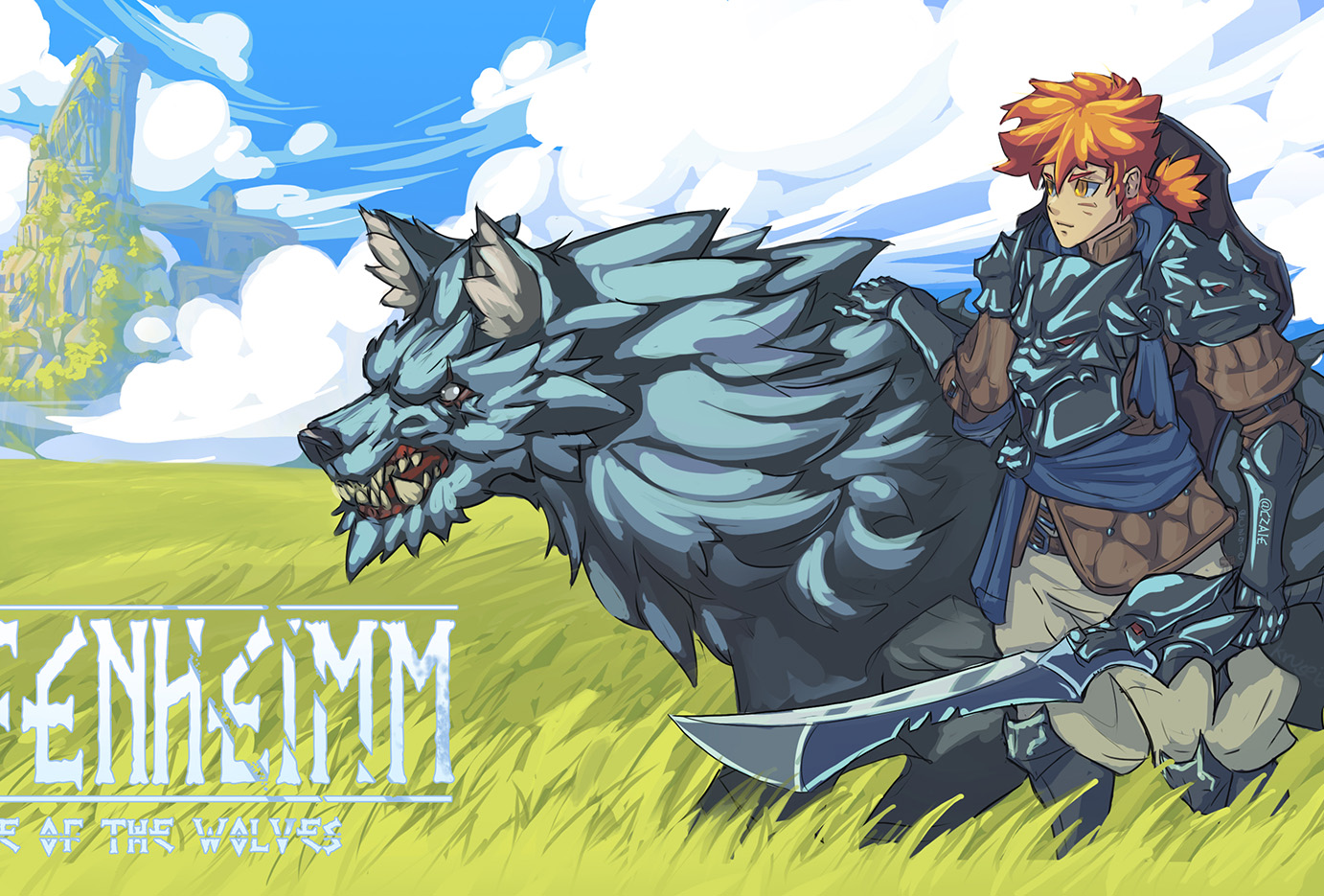 Cel-shaded anime illustration - Artists&Clients