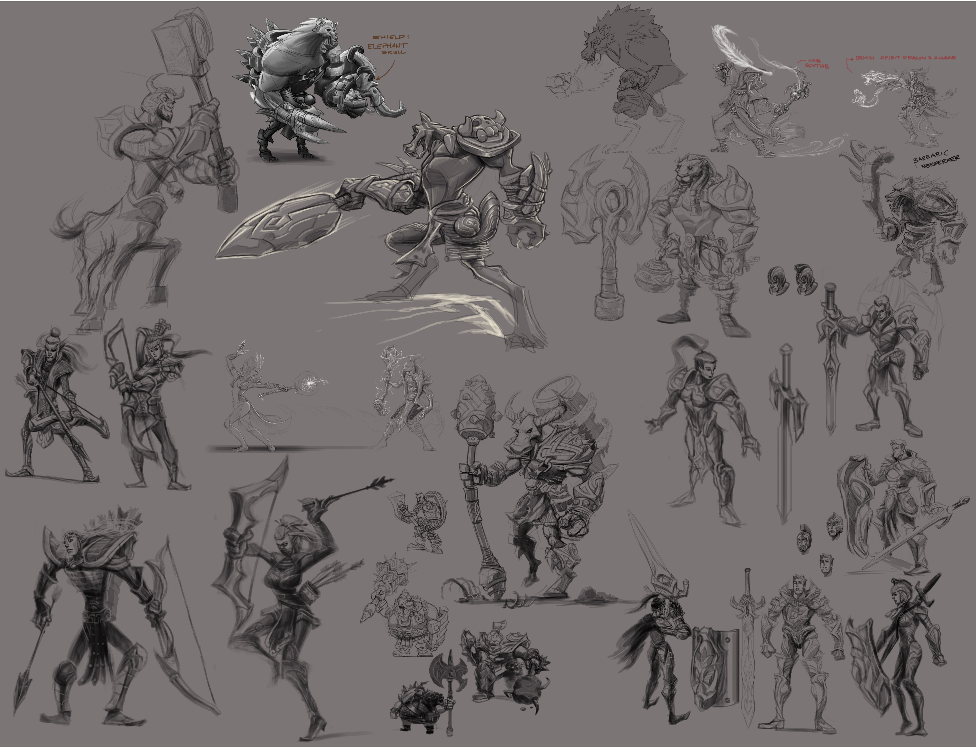 character sheets concept art - Artists&Clients