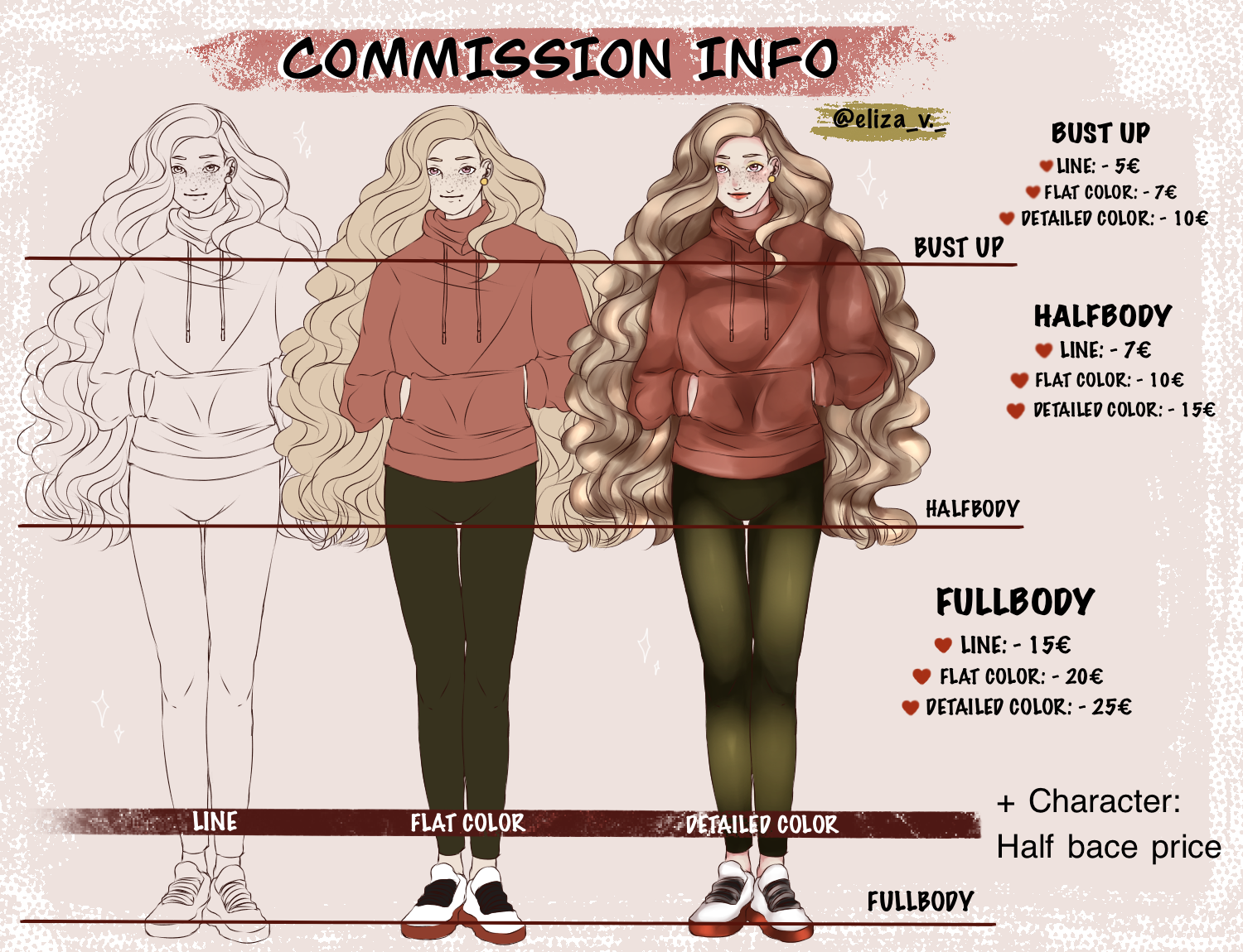 Colored / Sketch Commissions - Artists&Clients