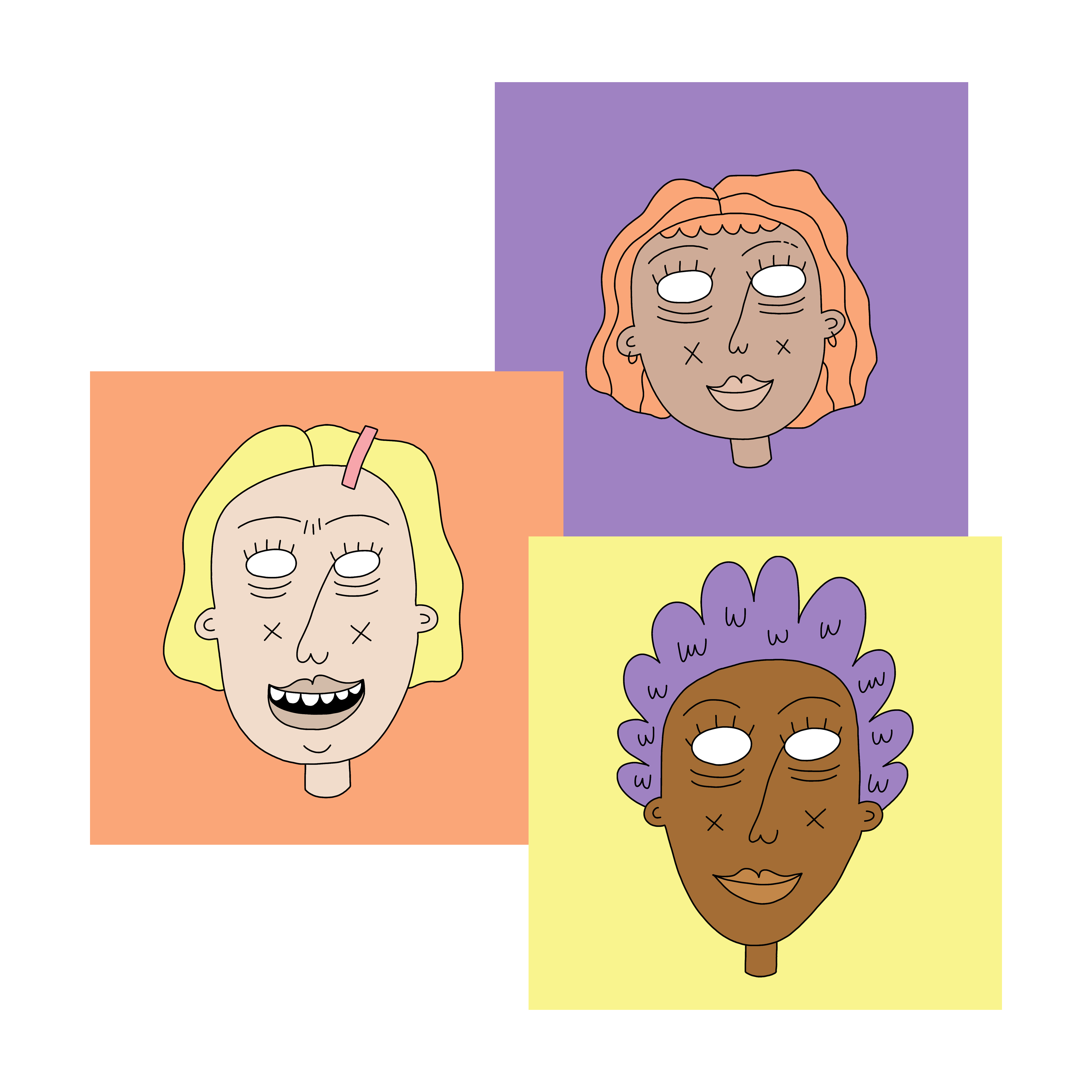 Colored Head Portrait - Artists&Clients