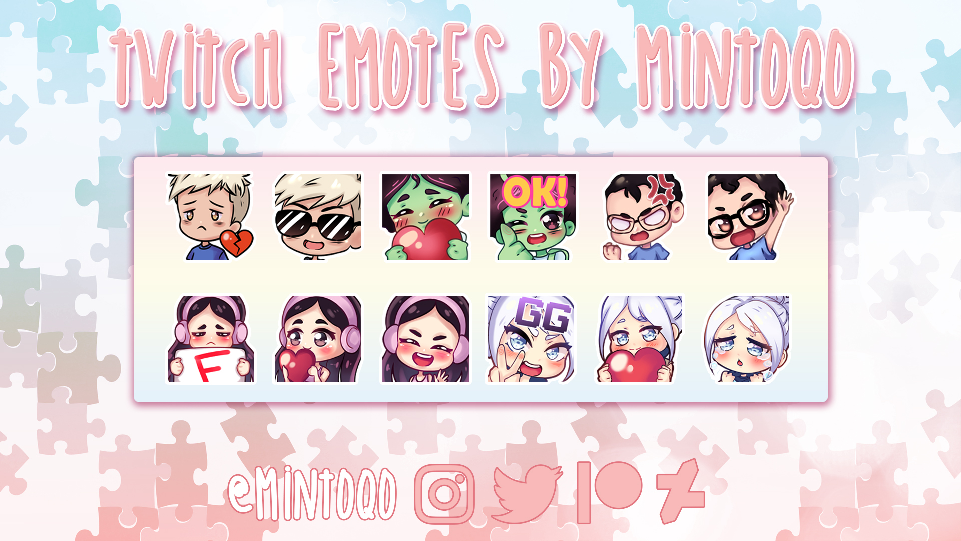 Custom Twitch Emotes - Artists&Clients