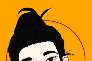 Colored Anime Half-Body Drawing - Artists&Clients