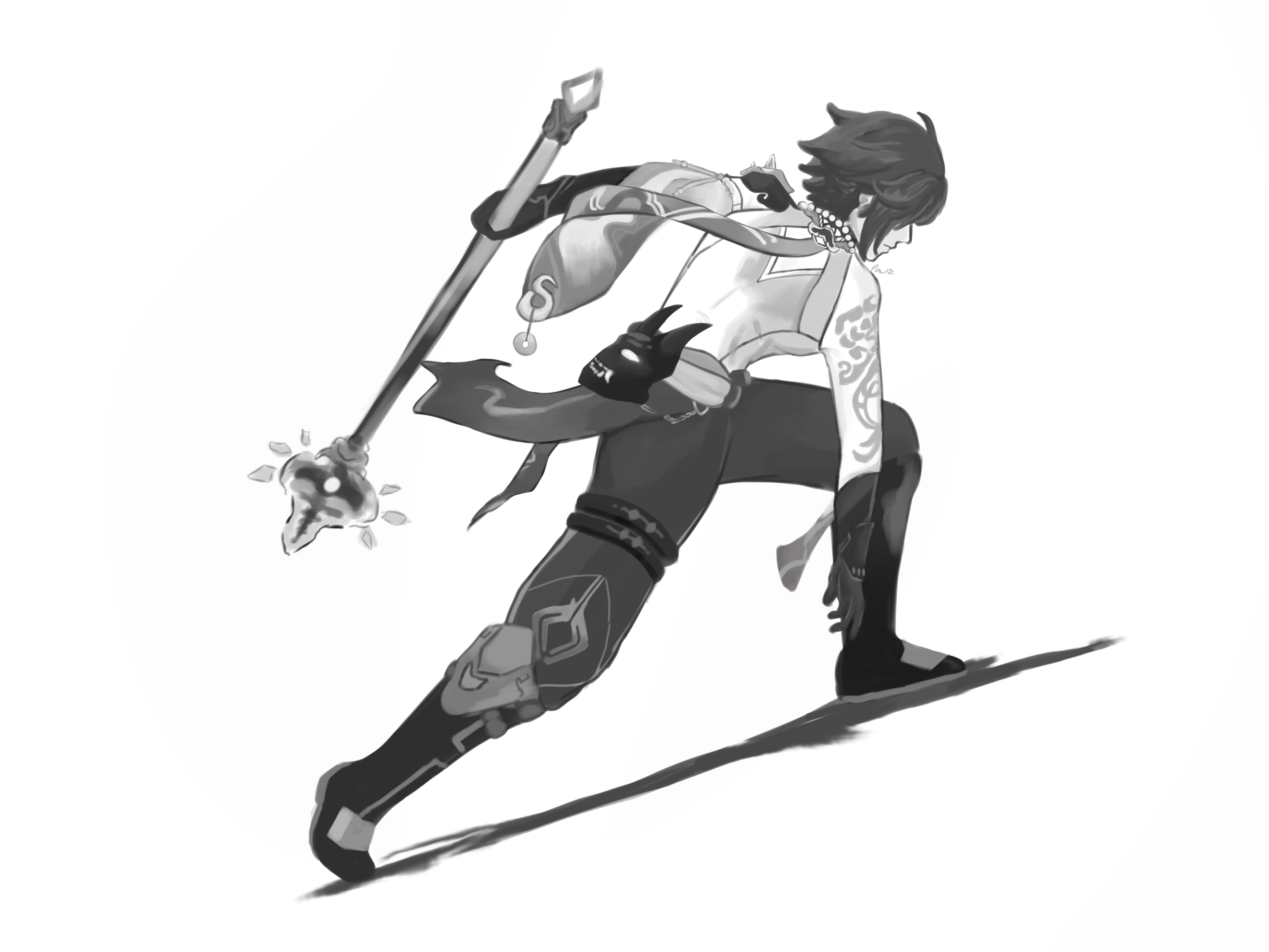 bnw fullbody drawing - Artists&Clients