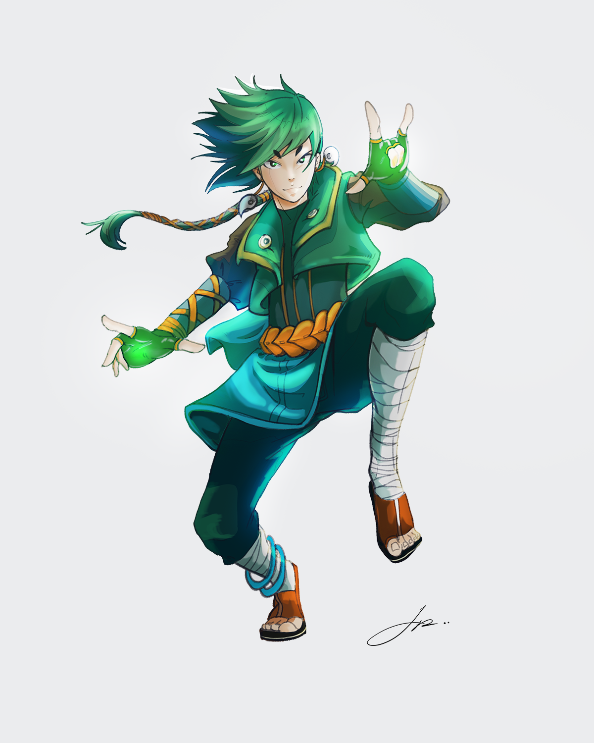 Colored Full Body Character Design + Ske - Artists&Clients