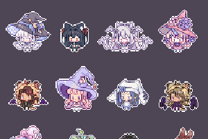 Pixel Art Bust Full Color - Artists&Clients