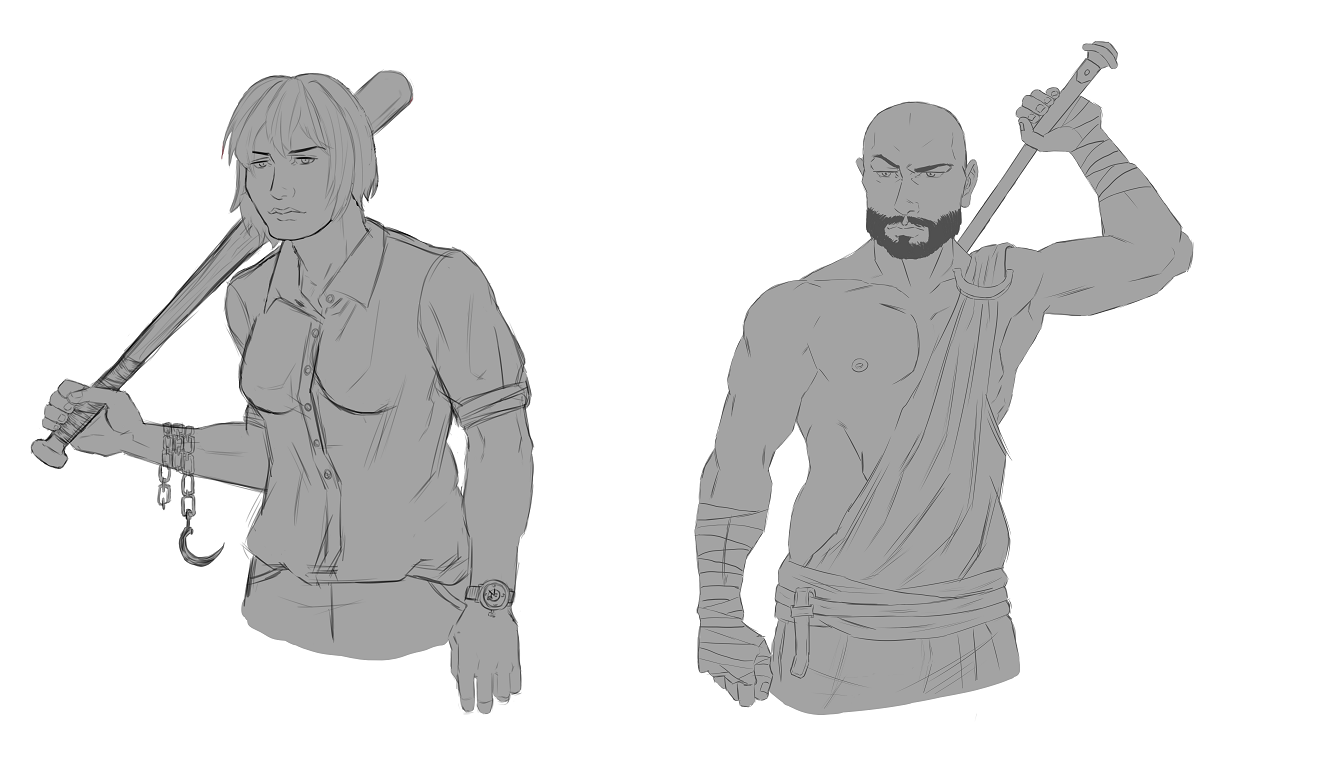 Sketch half body - Artists&Clients