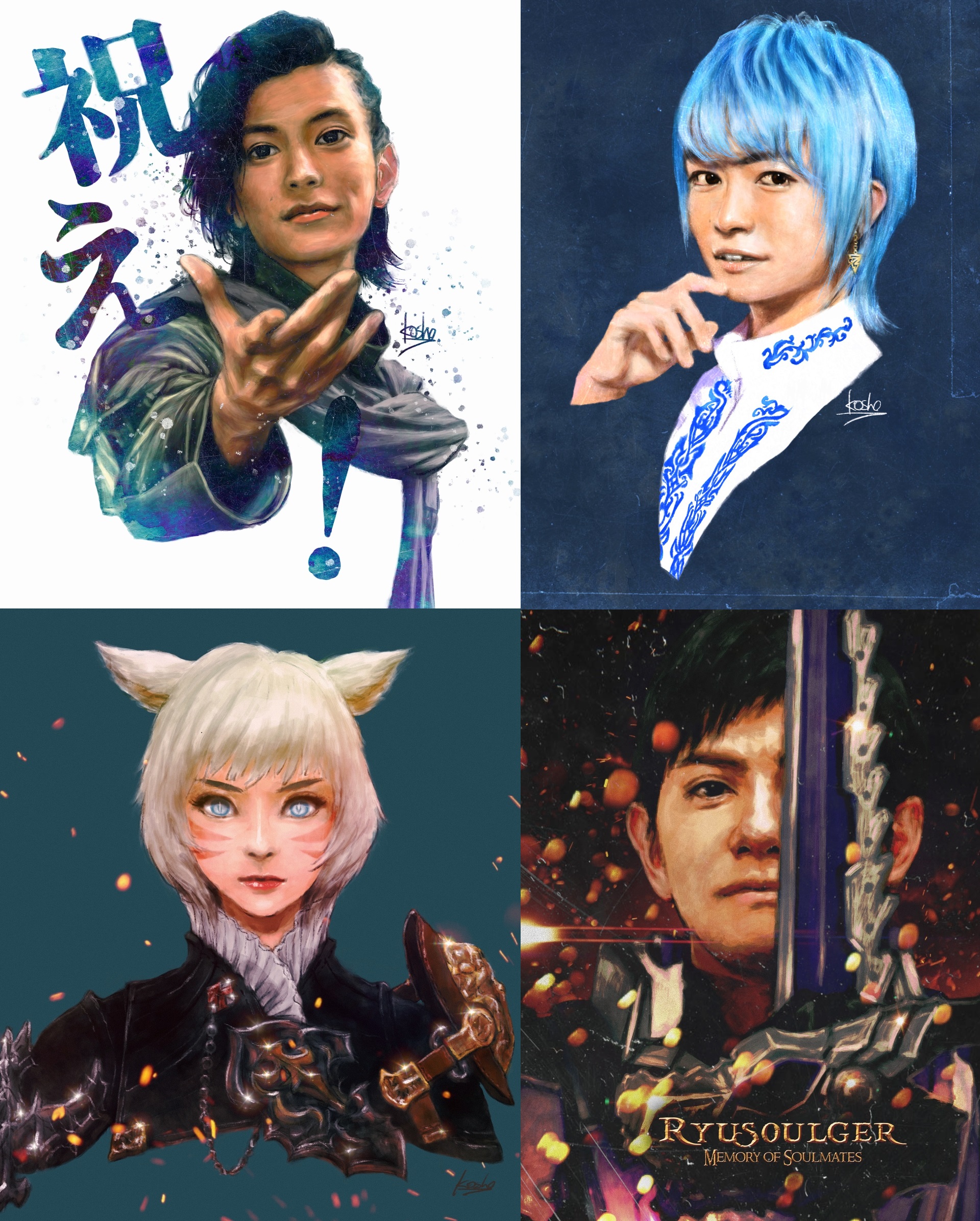 Bust-up/Portrait Colored Character Art - Artists&Clients