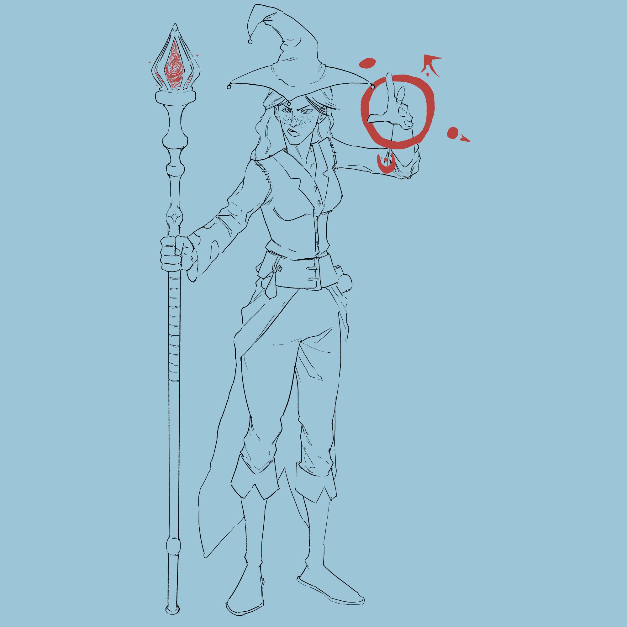 Line art RPG character - Artists&Clients