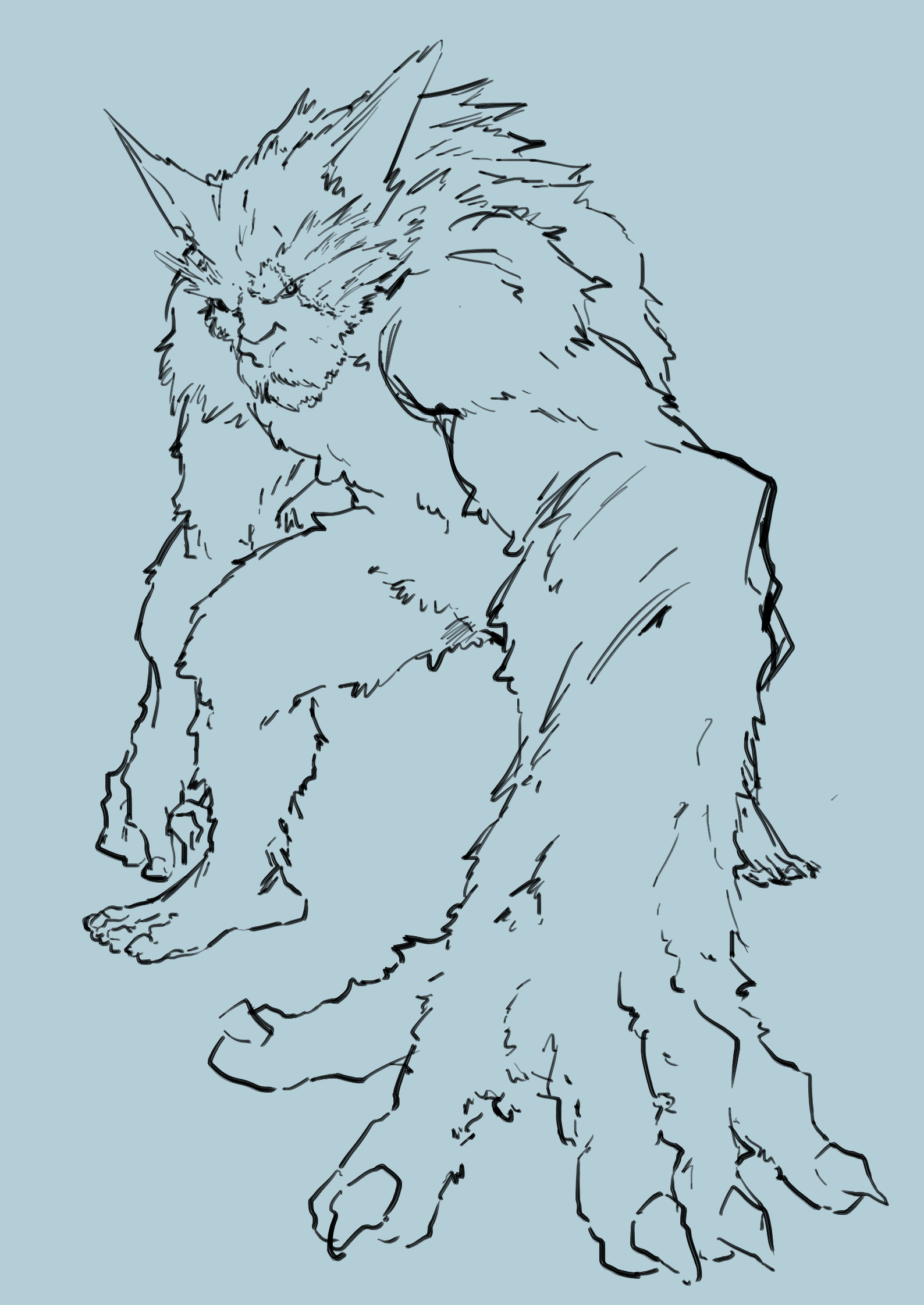 Creatures and monsters line art - Artists&Clients