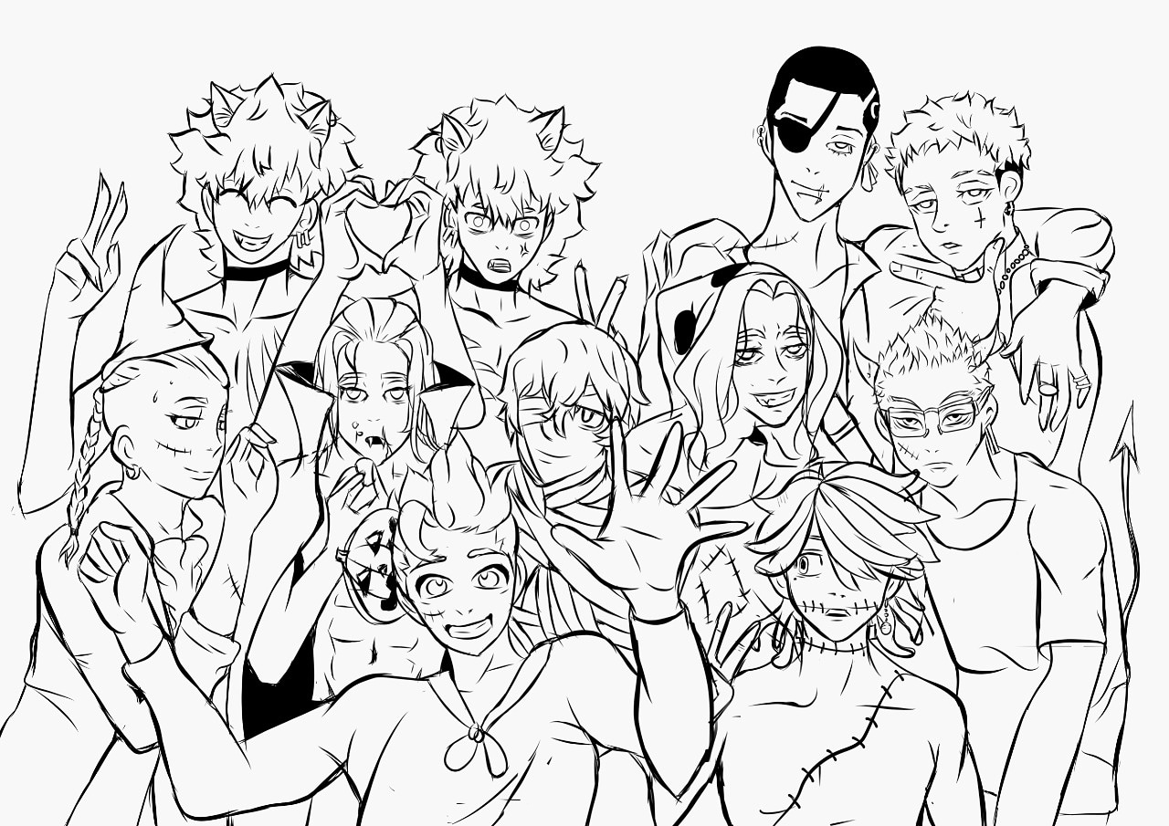 line art anime - Artists&Clients