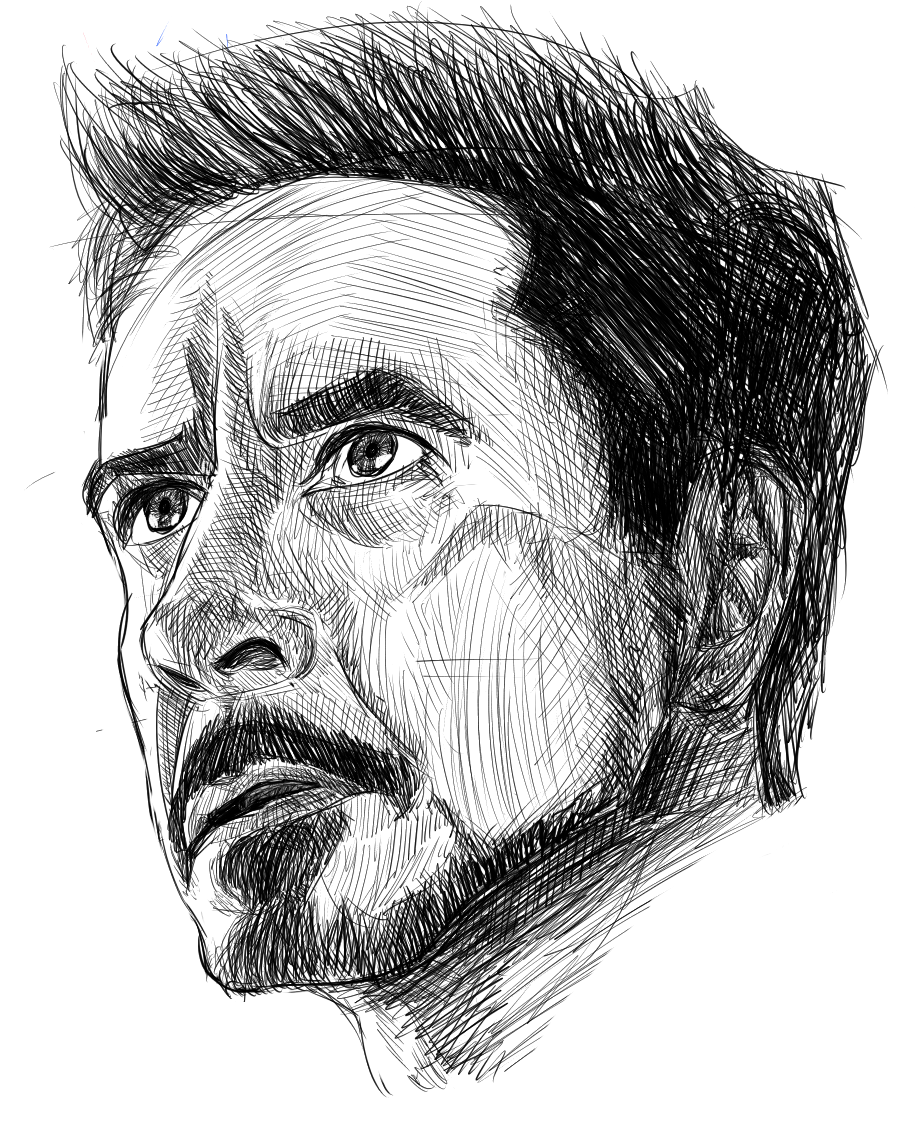 Portrait Cross Hatch - Artists&Clients