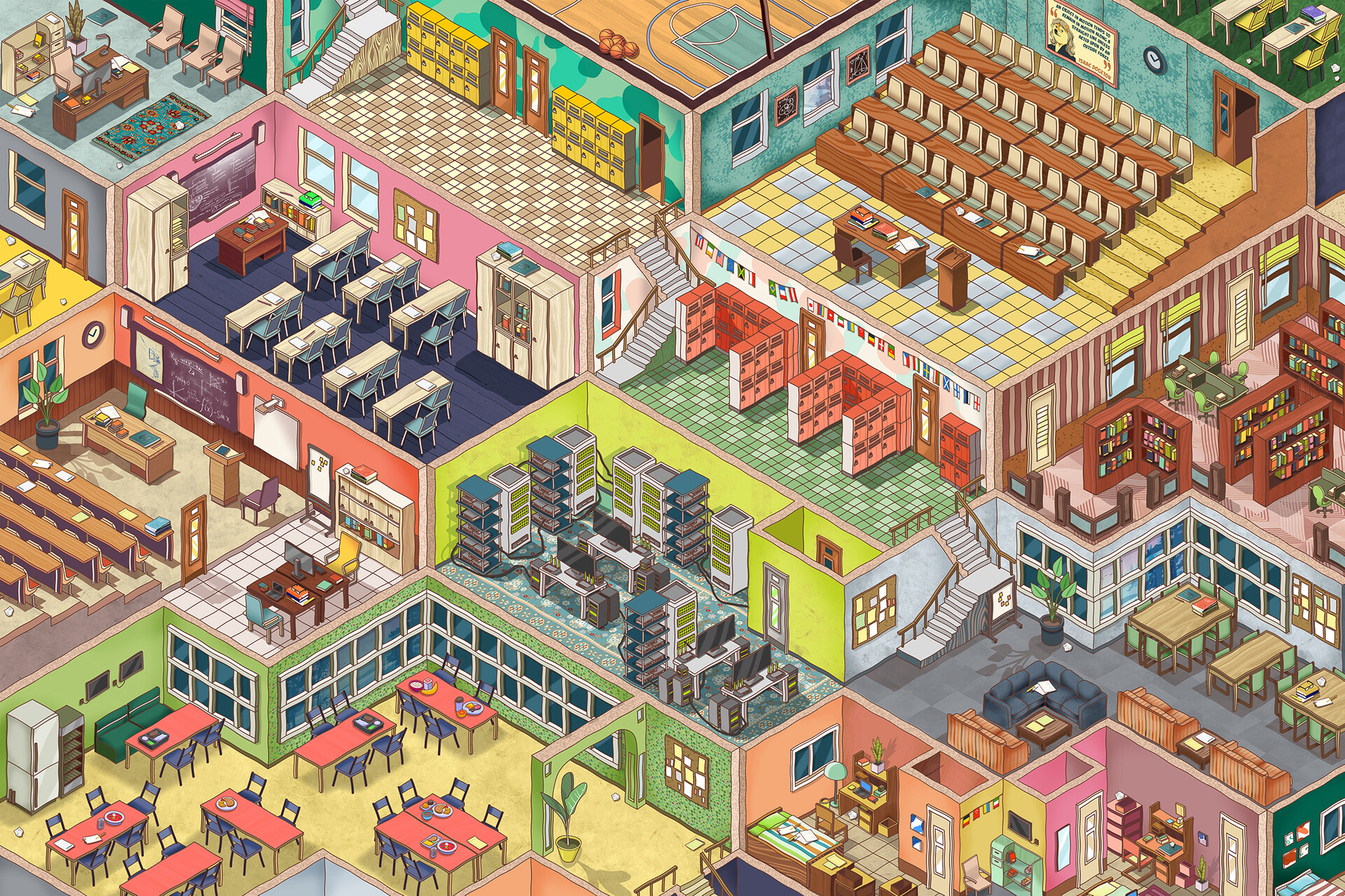 Isometric Illustration - Artists&Clients
