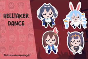 Hanging chibi animation - Artists&Clients