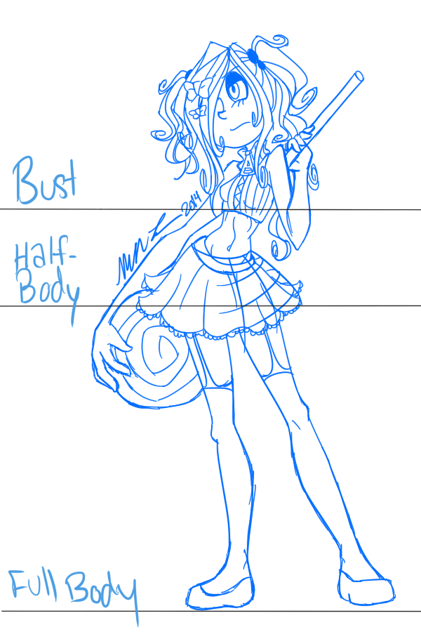 Digital Sketch - half body - Artists&Clients