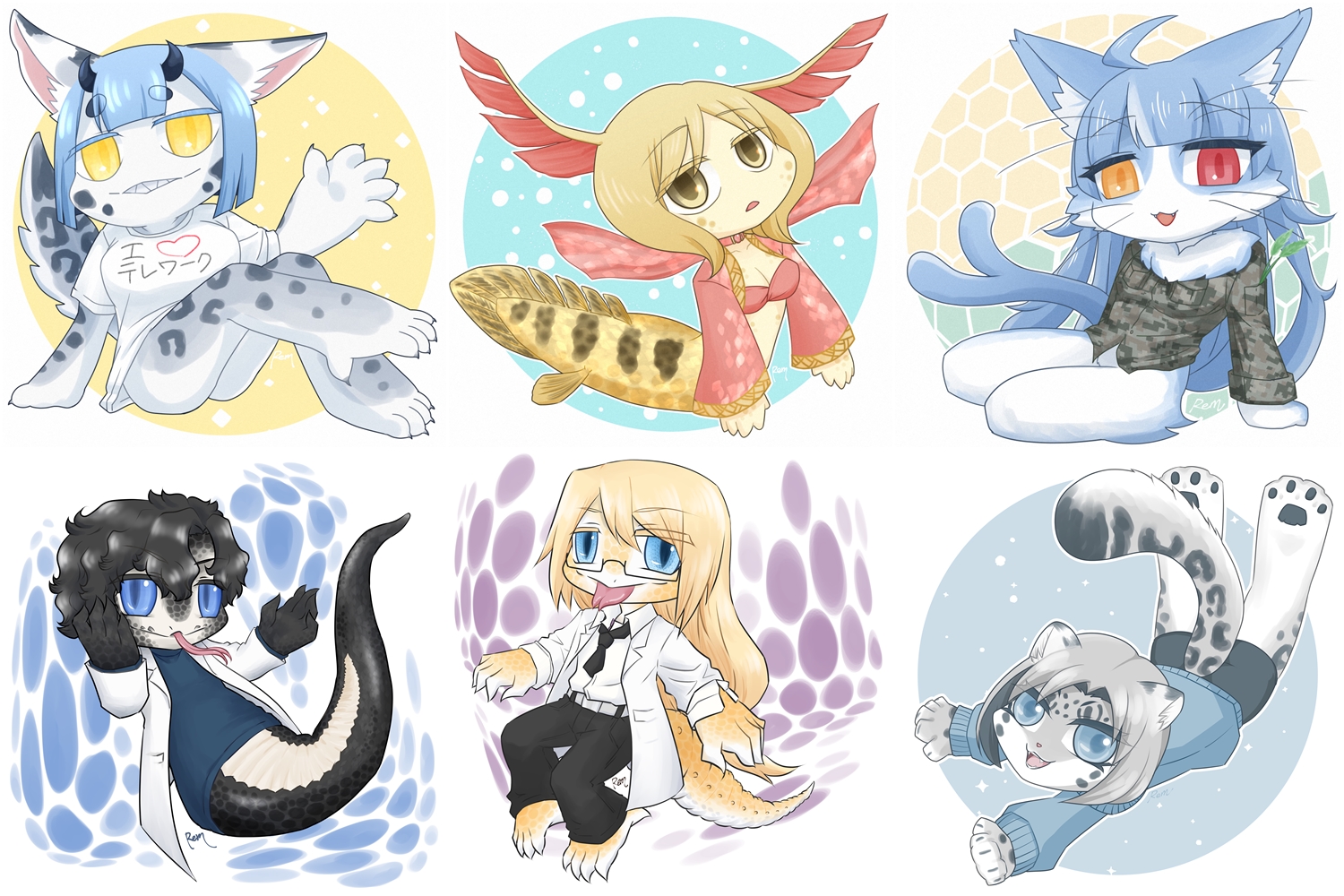 Full Body & Coloer, Chibi Style Kemono - Artists&Clients