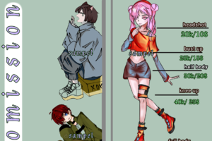 Sketsa berwarna full body - Artists&Clients