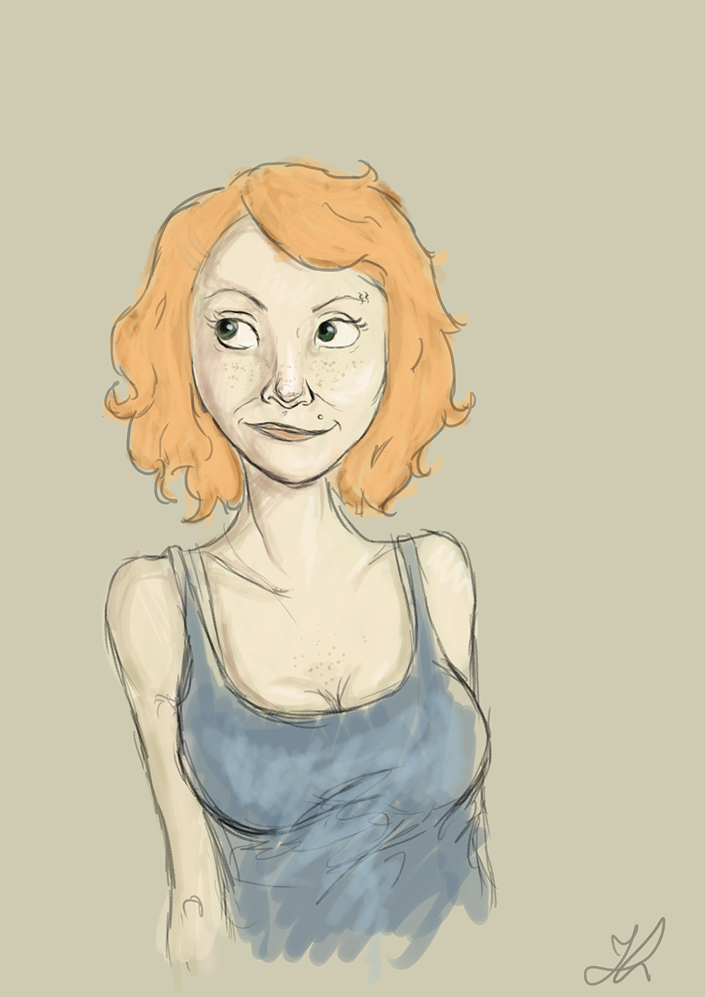 Cartoon-ish character color sketch - Artists&Clients