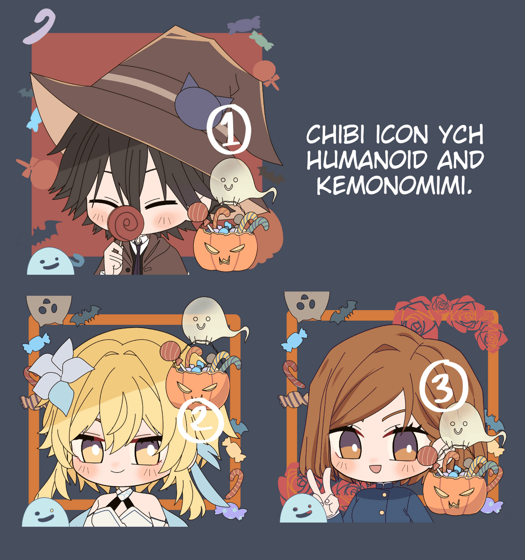 Ych chibi gif Halloween themed - Artists&Clients