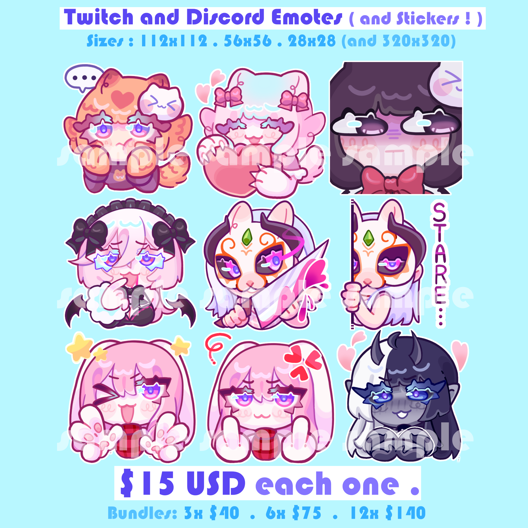 Emotes for TWITCH / DISCORD - Artists&Clients