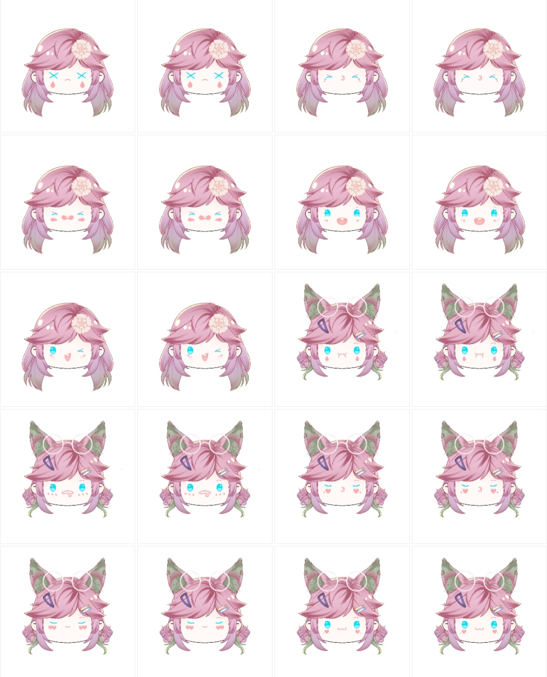 Chibi emote packs - Artists&Clients