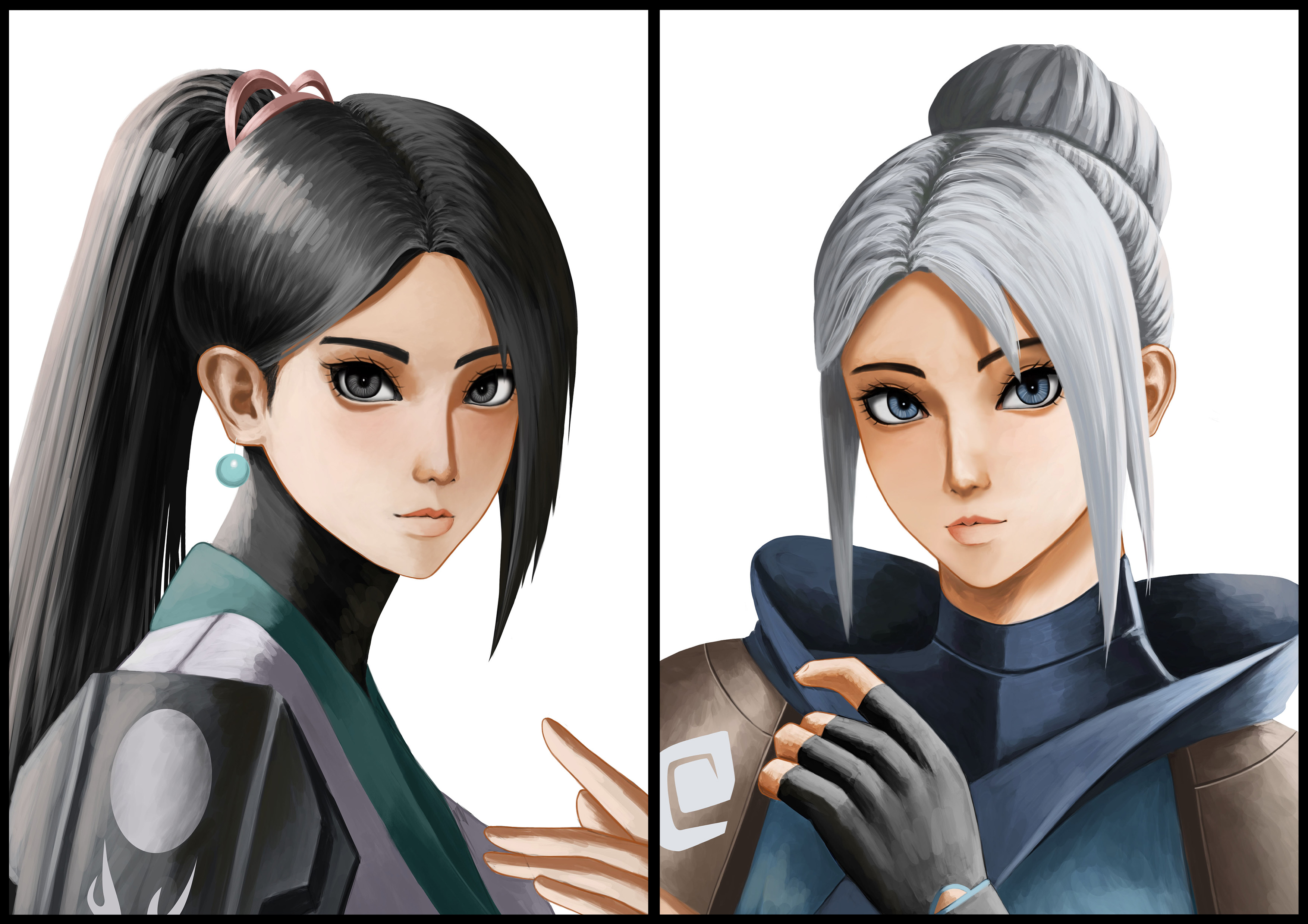 Simple Colored Bust Up Illustration - Artists&Clients