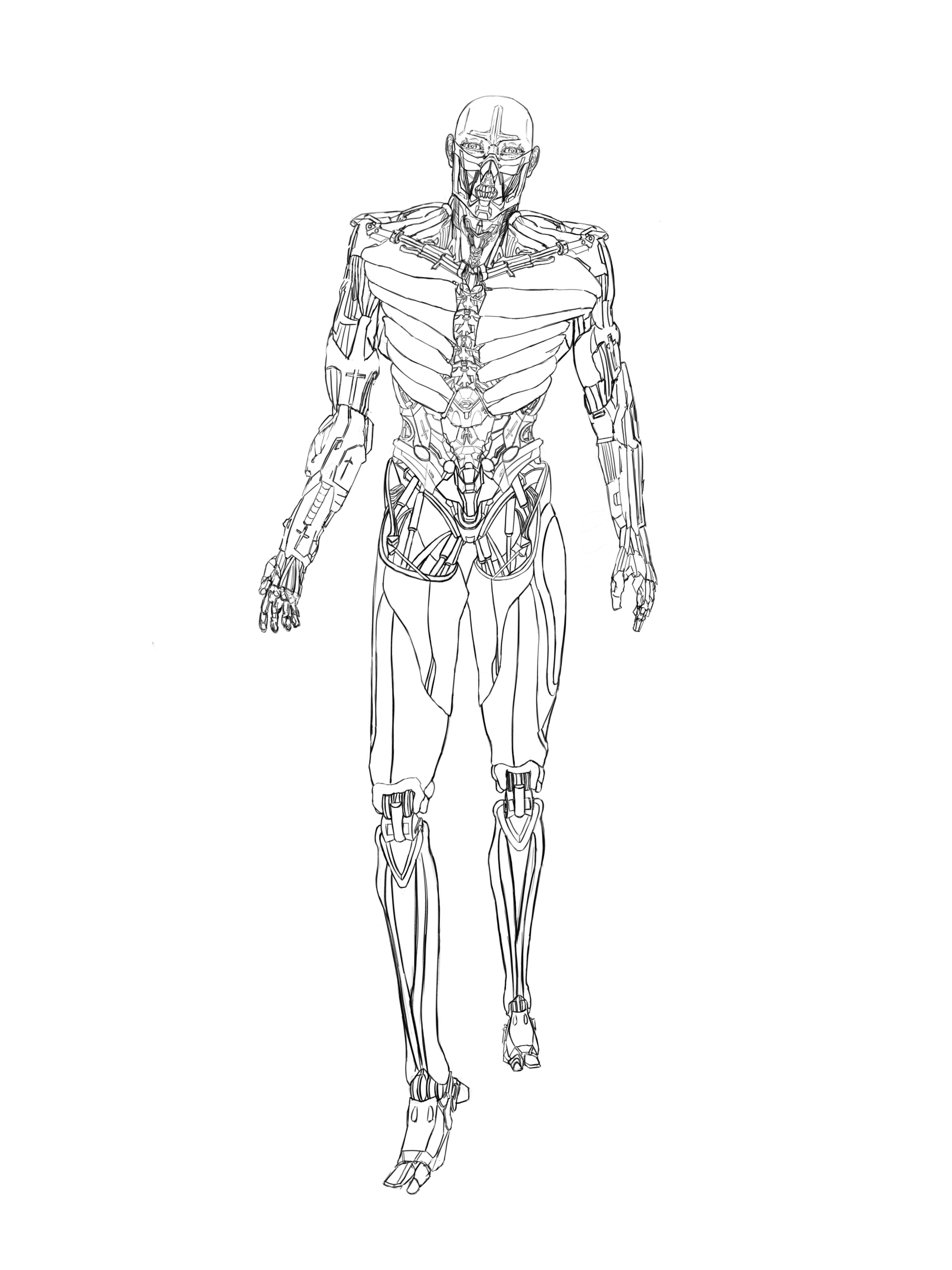 mechanic line drawing - Artists&Clients