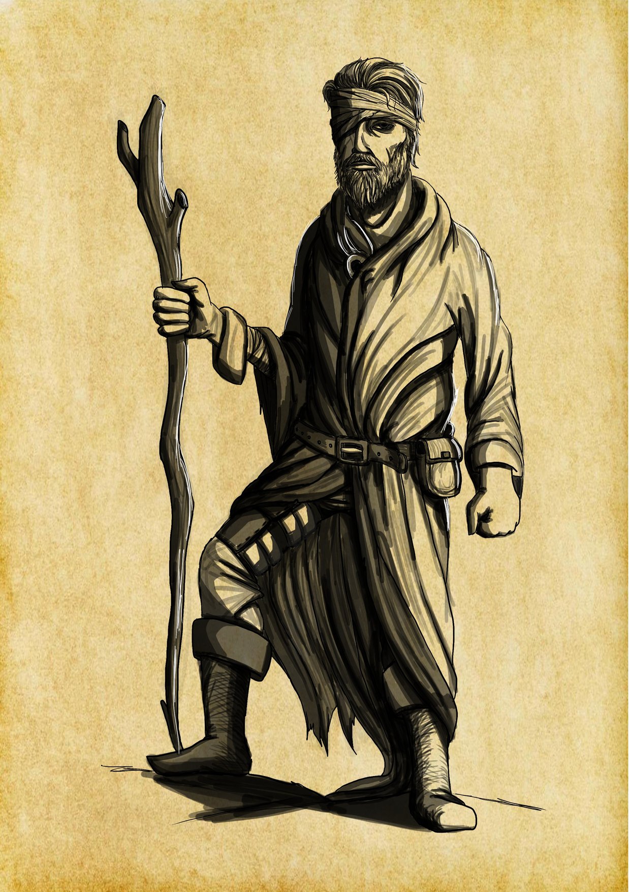 Greyscale Character Drawing - Artists&Clients