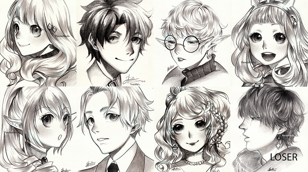 Head Shot Pencil Drawing - Artists&Clients