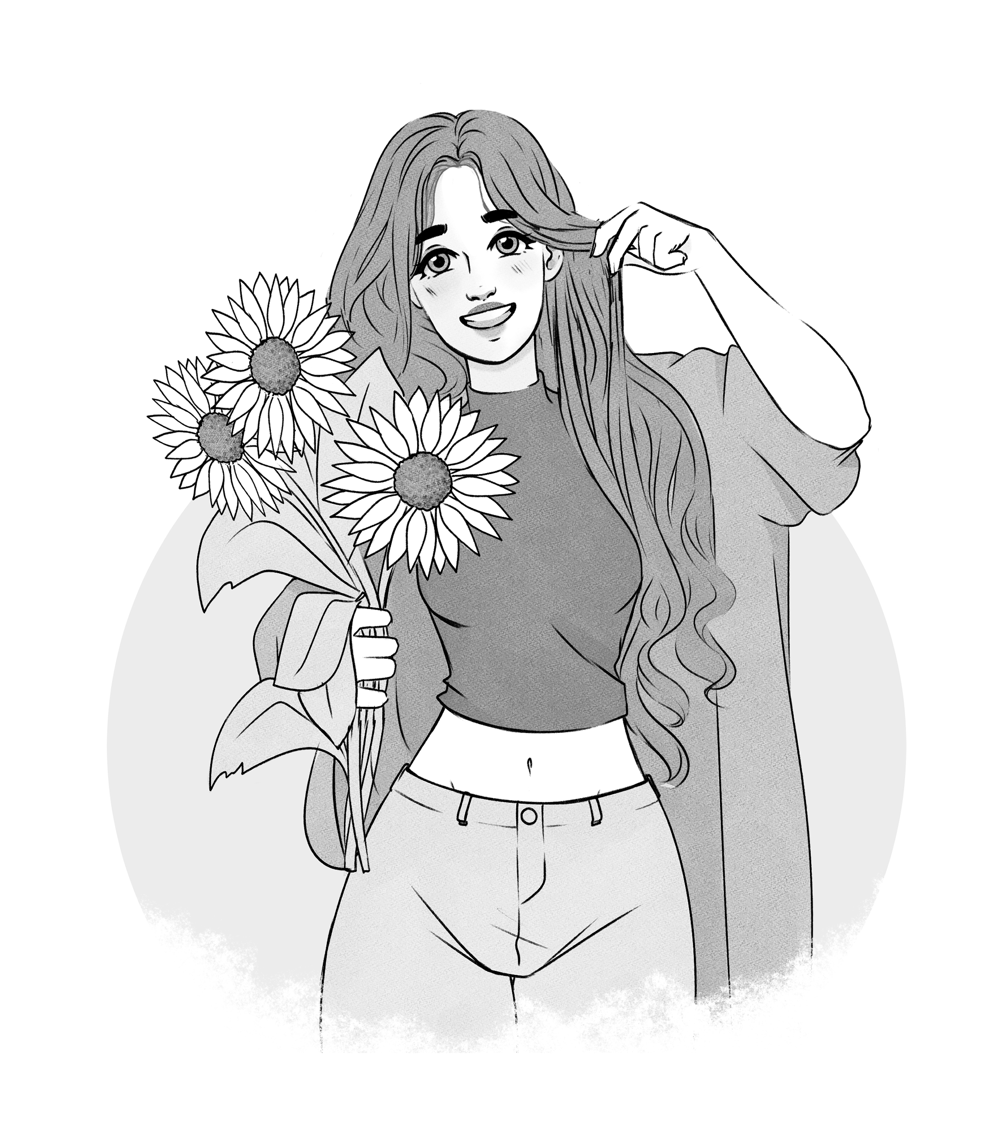 Half Body Portrait Sketch - Artists&Clients