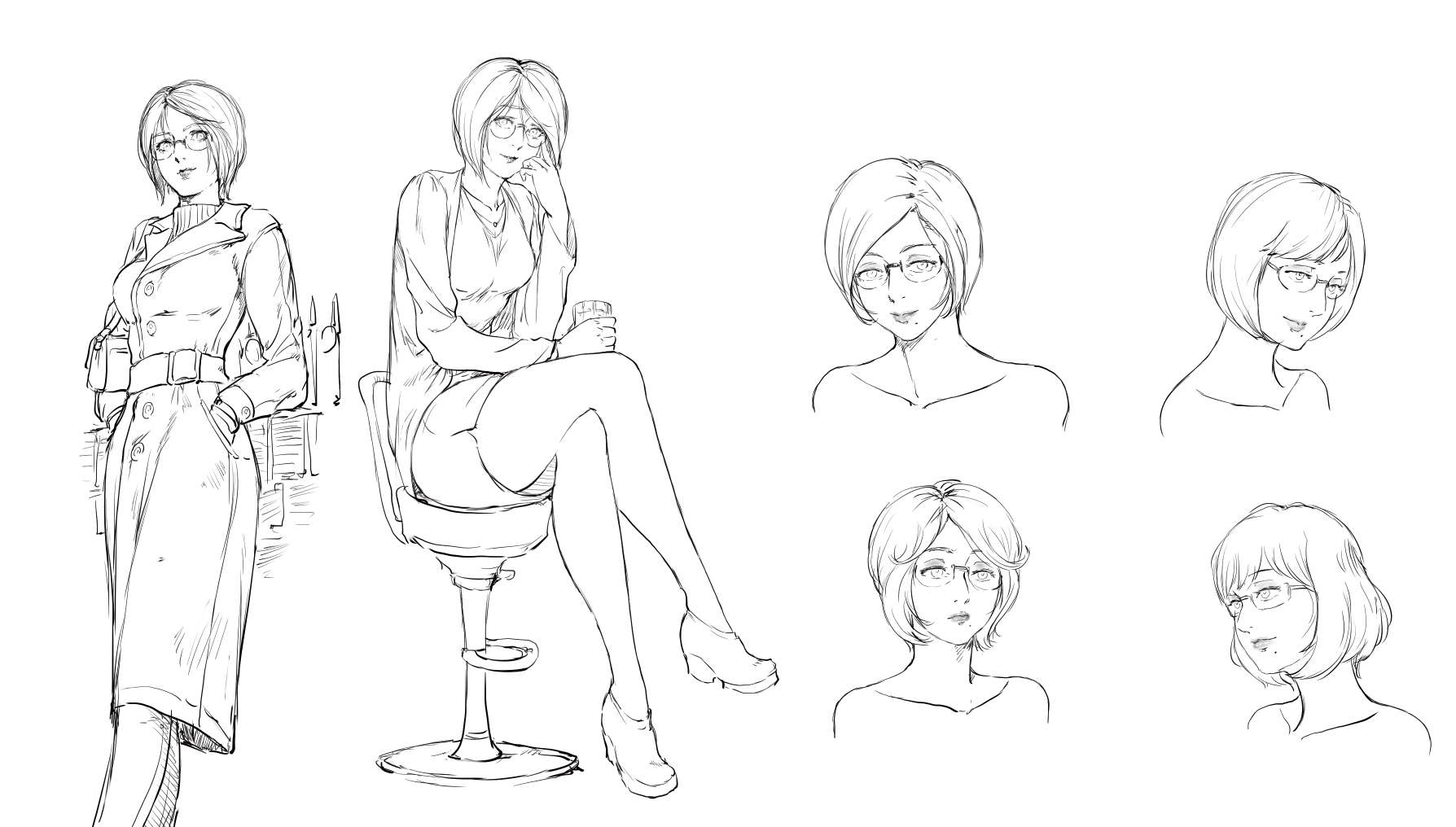 Line art Character Design - Artists&Clients