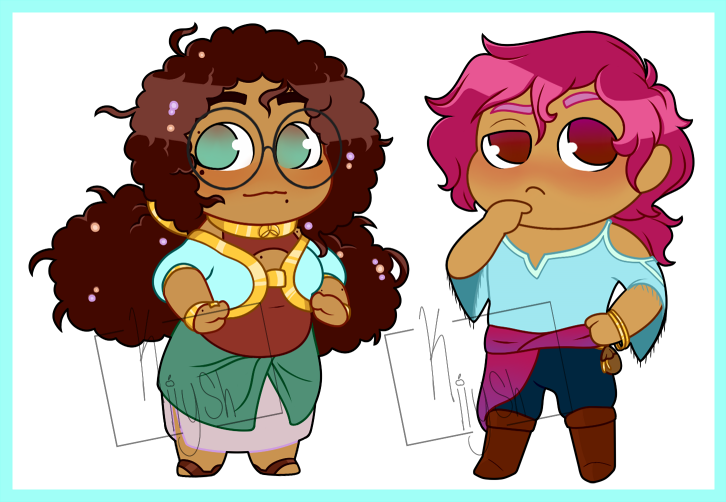 Nix Hydra Sticker-Style Chibis - Artists&Clients