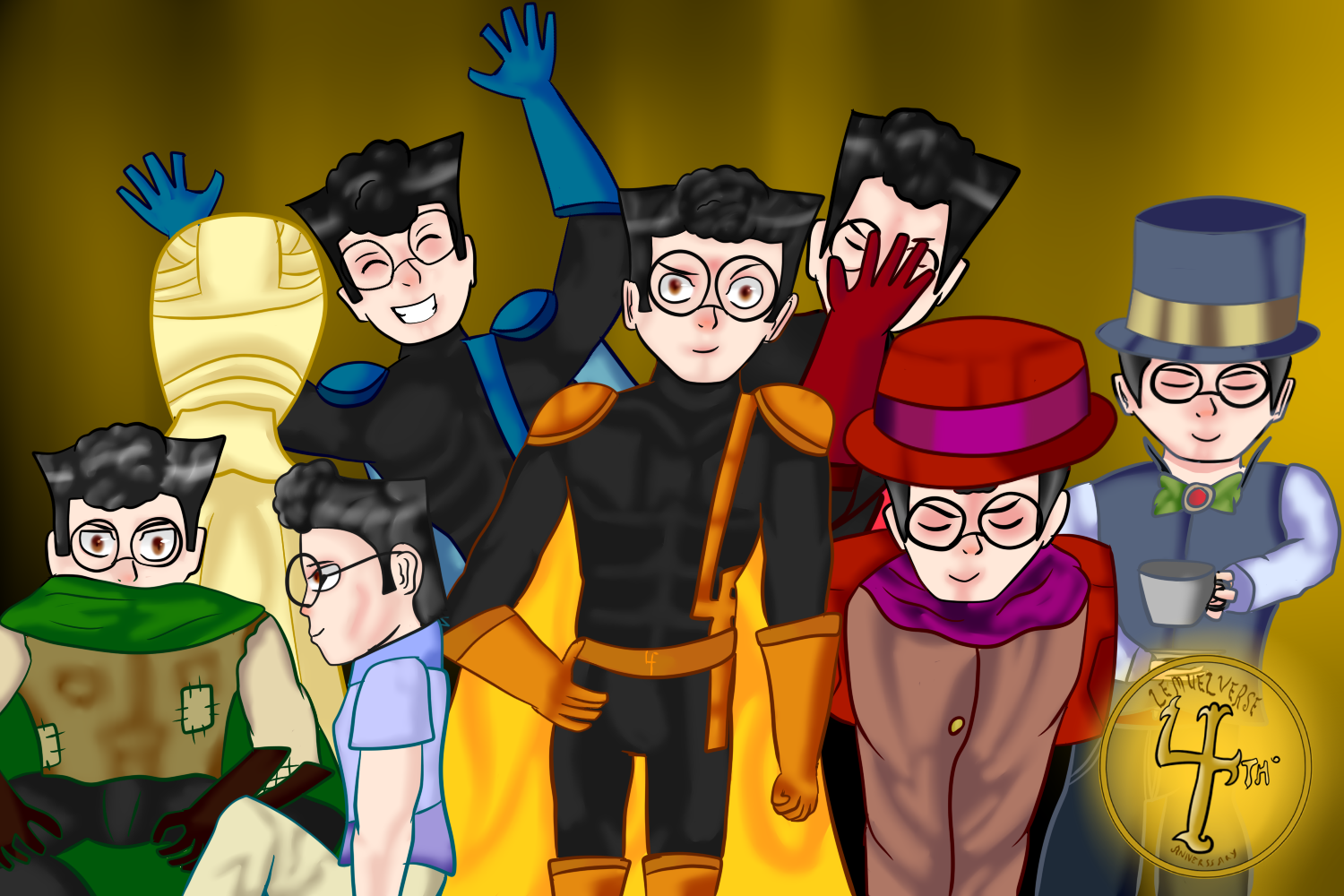 Eight Characters Ilustration - Artists&Clients