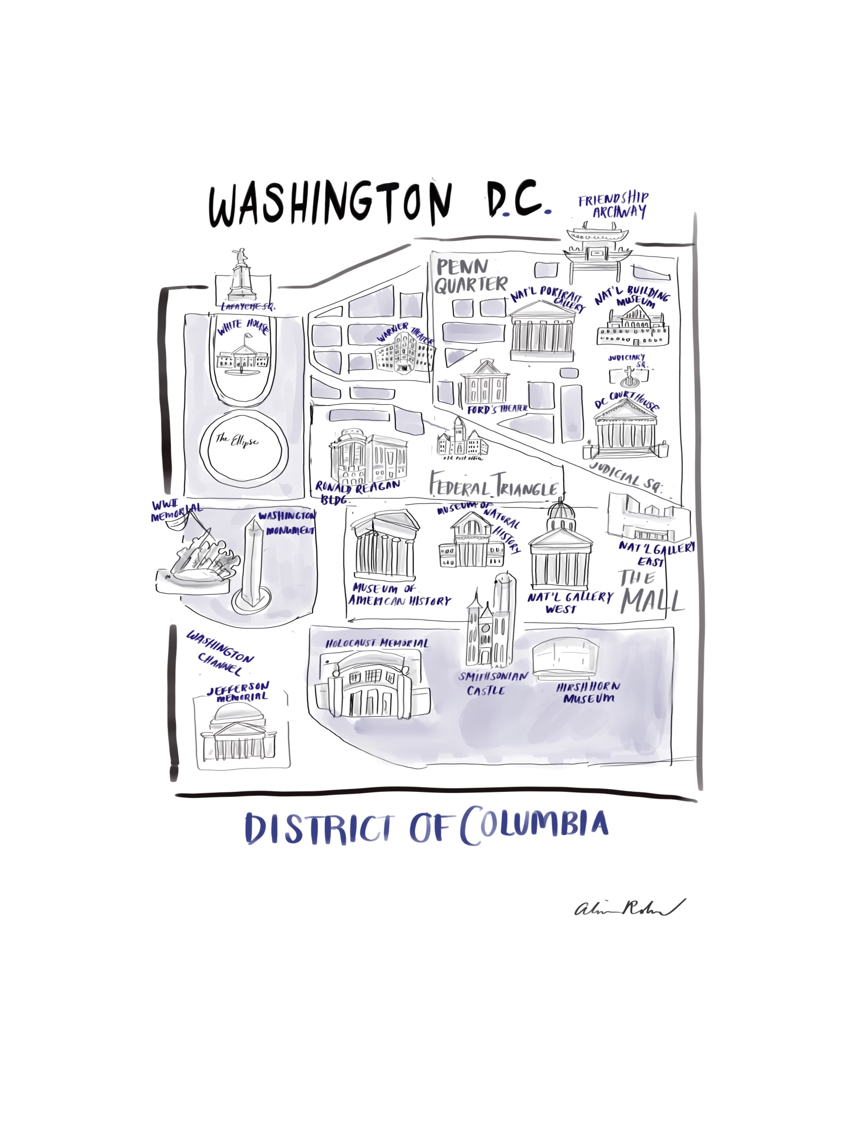 Illustrated Map - Artists&Clients