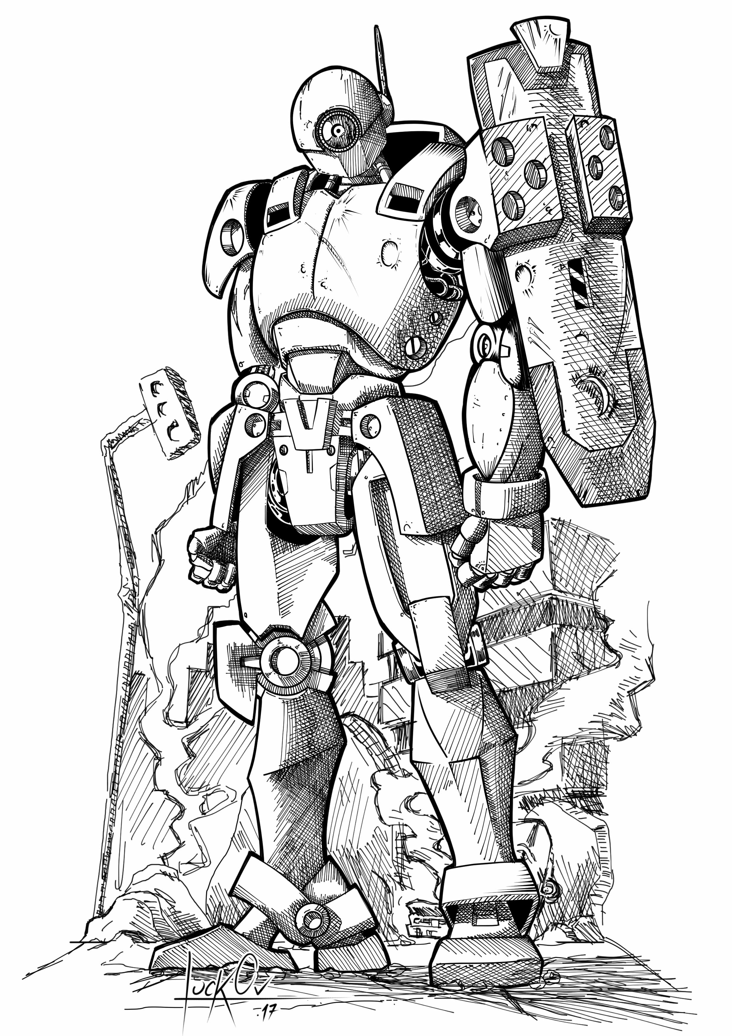 Robot Illustrations (anime style) - Artists&Clients