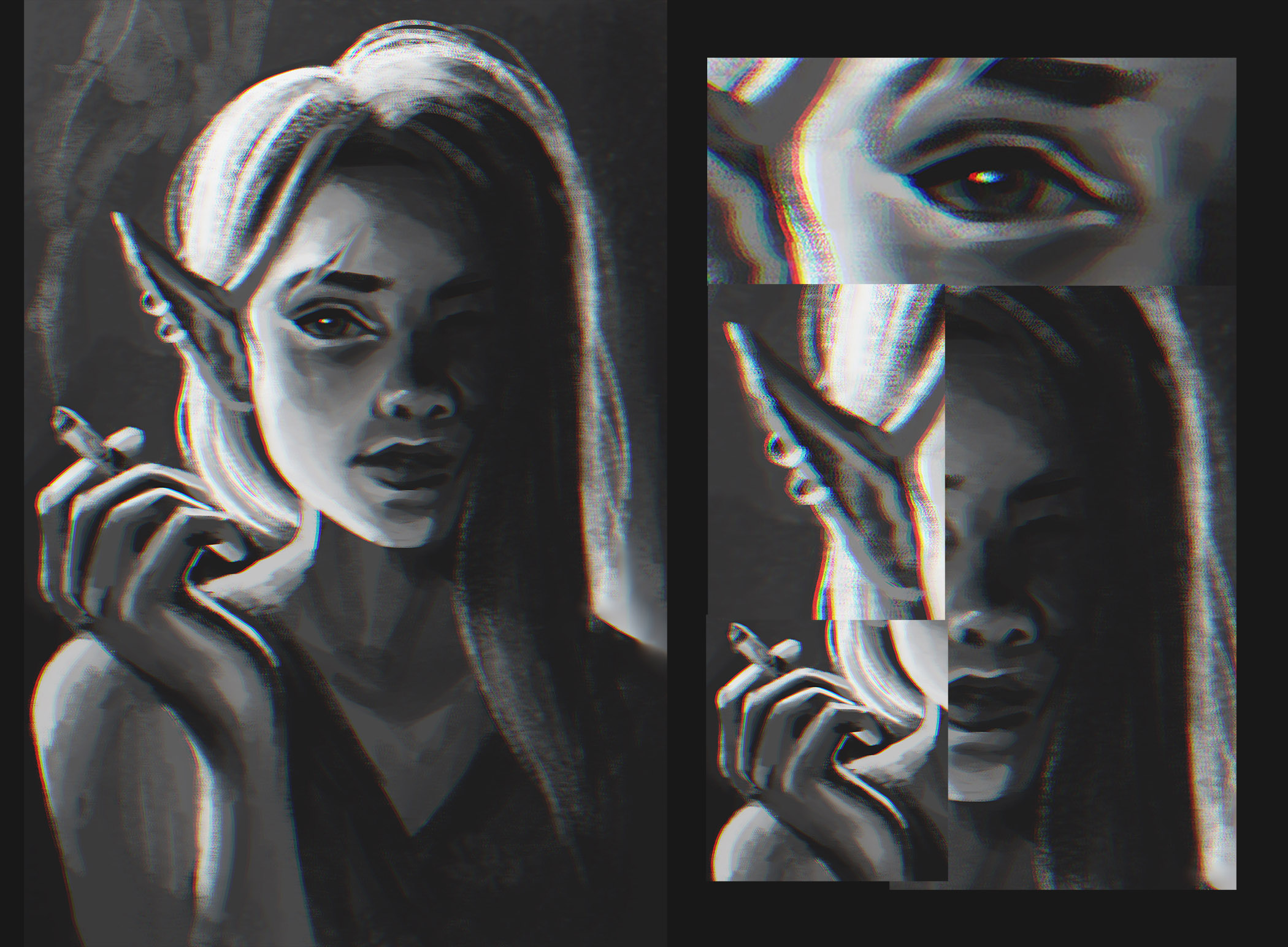 Portrait with Chromatic Aberration - Artists&Clients