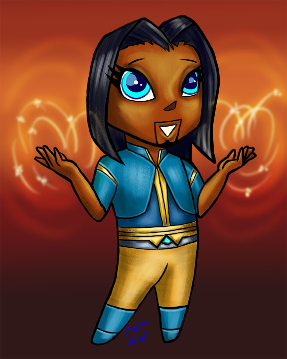 Chibi Line Art With Rendered Colors - Artists&Clients