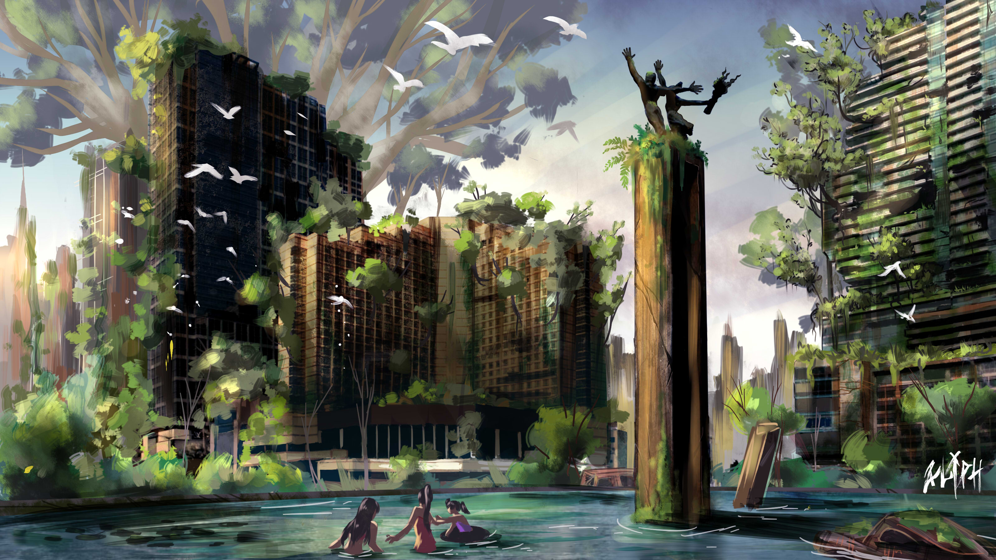 colored landscape background for wallpaper - Artists&Clients