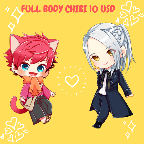 chibi full body colored render - Artists&Clients