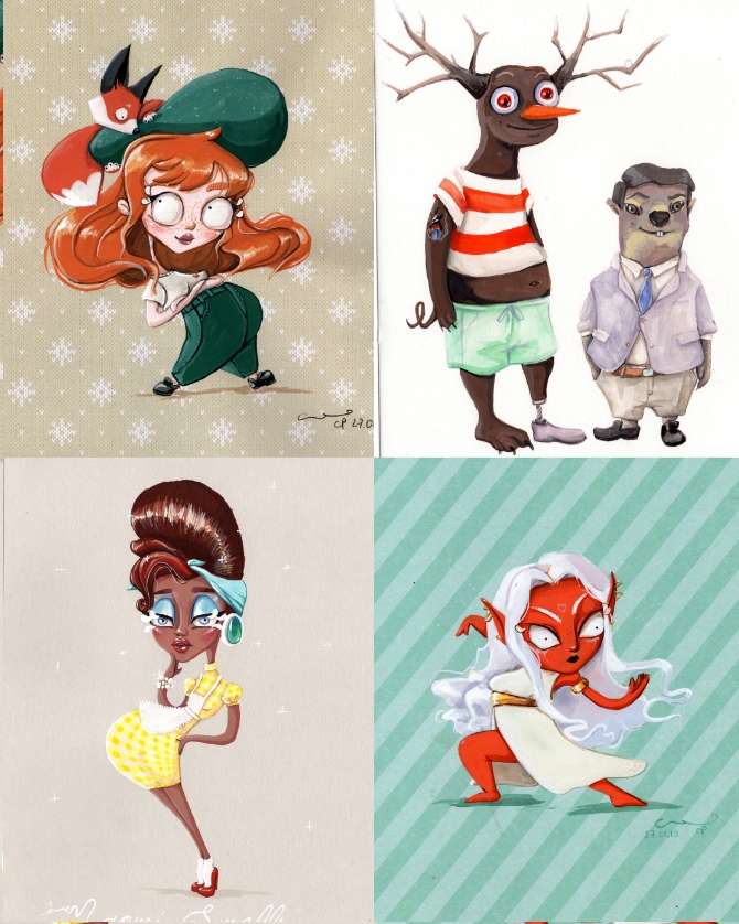 Full body full color character sheet - Artists&Clients