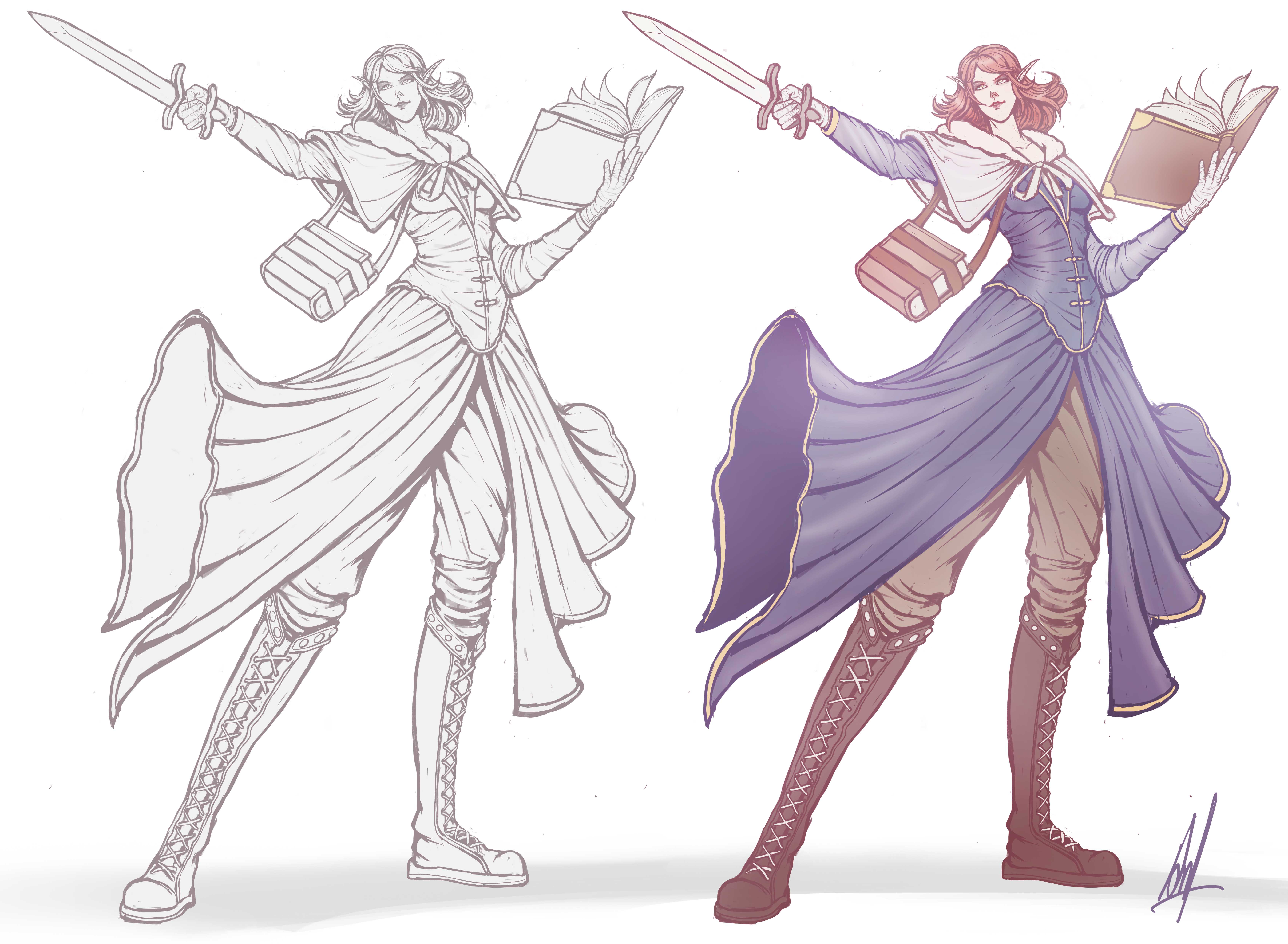 CLEAN INK & COLOUR CHARACTER DESIGN - Artists&Clients