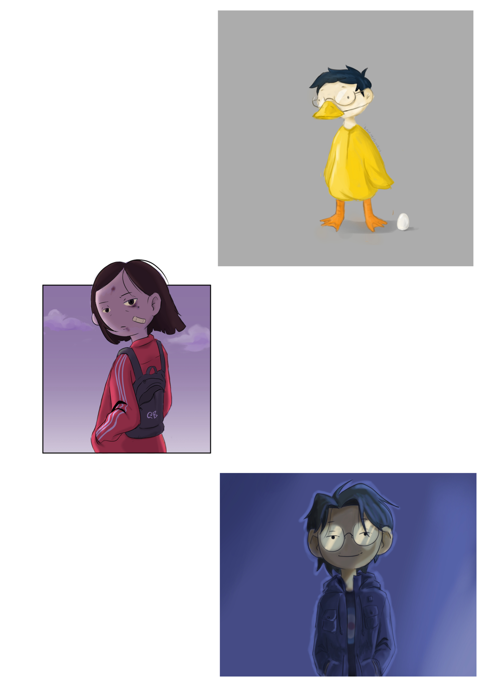 Simple illustration painting / Character design - Artists&Clients