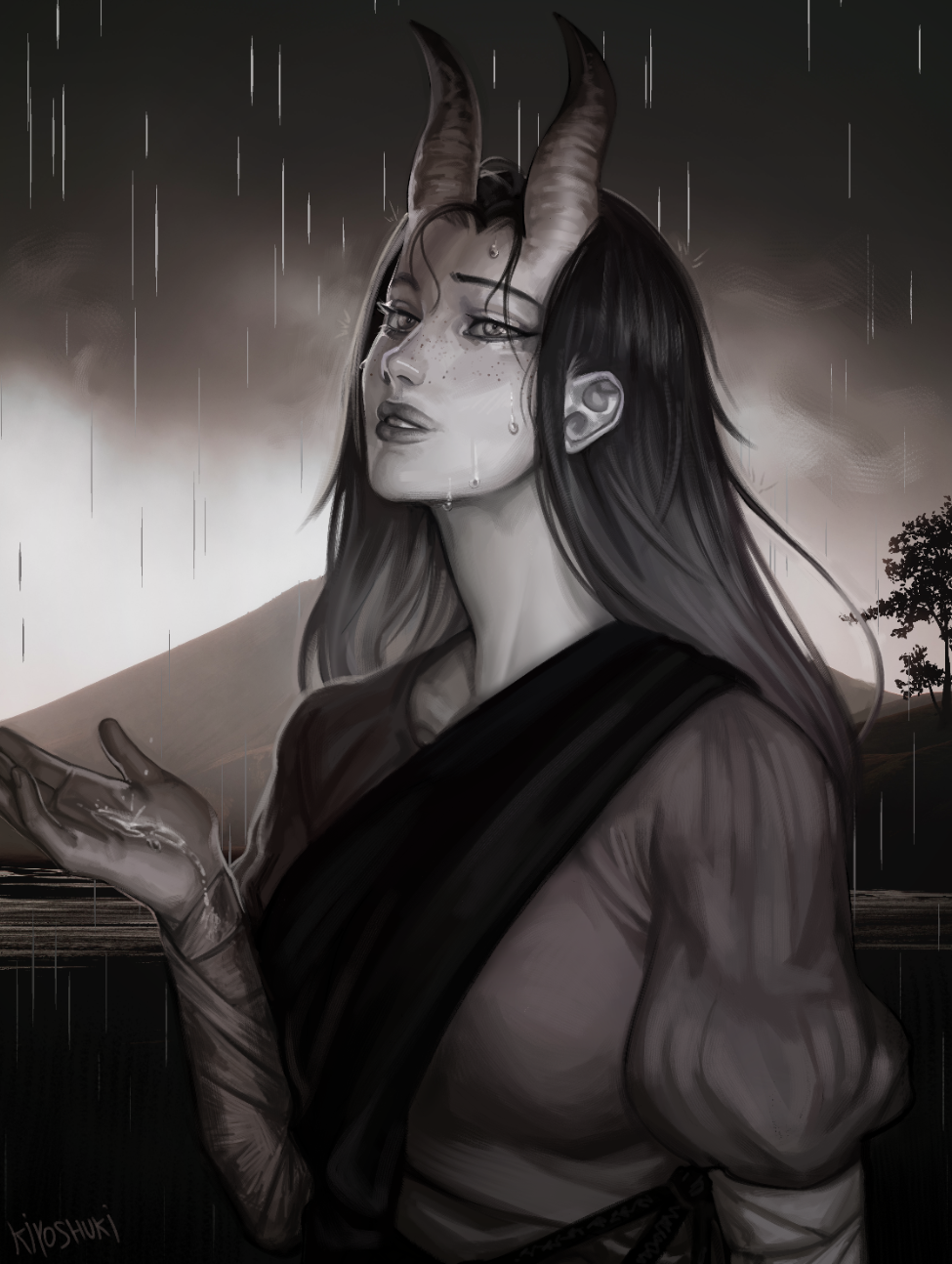 Colored Half body Drawing - Artists&Clients