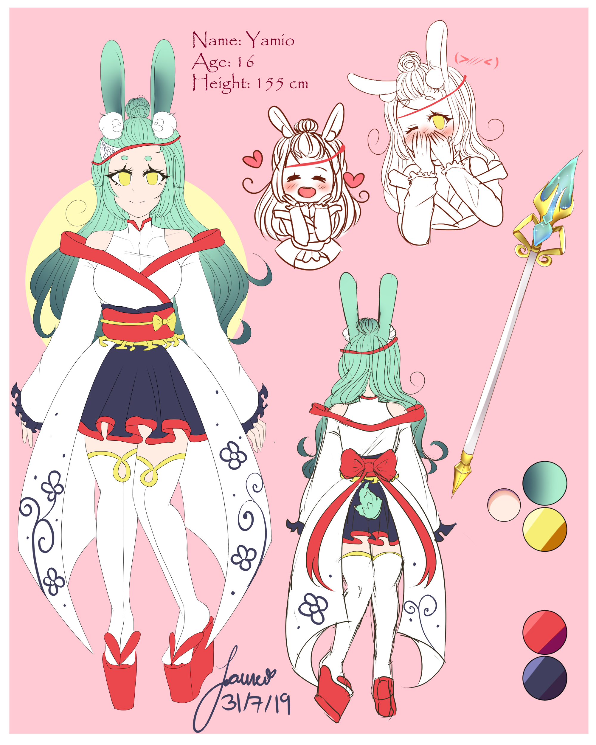 Anime Reference Sheet (with expressions) - Artists&Clients