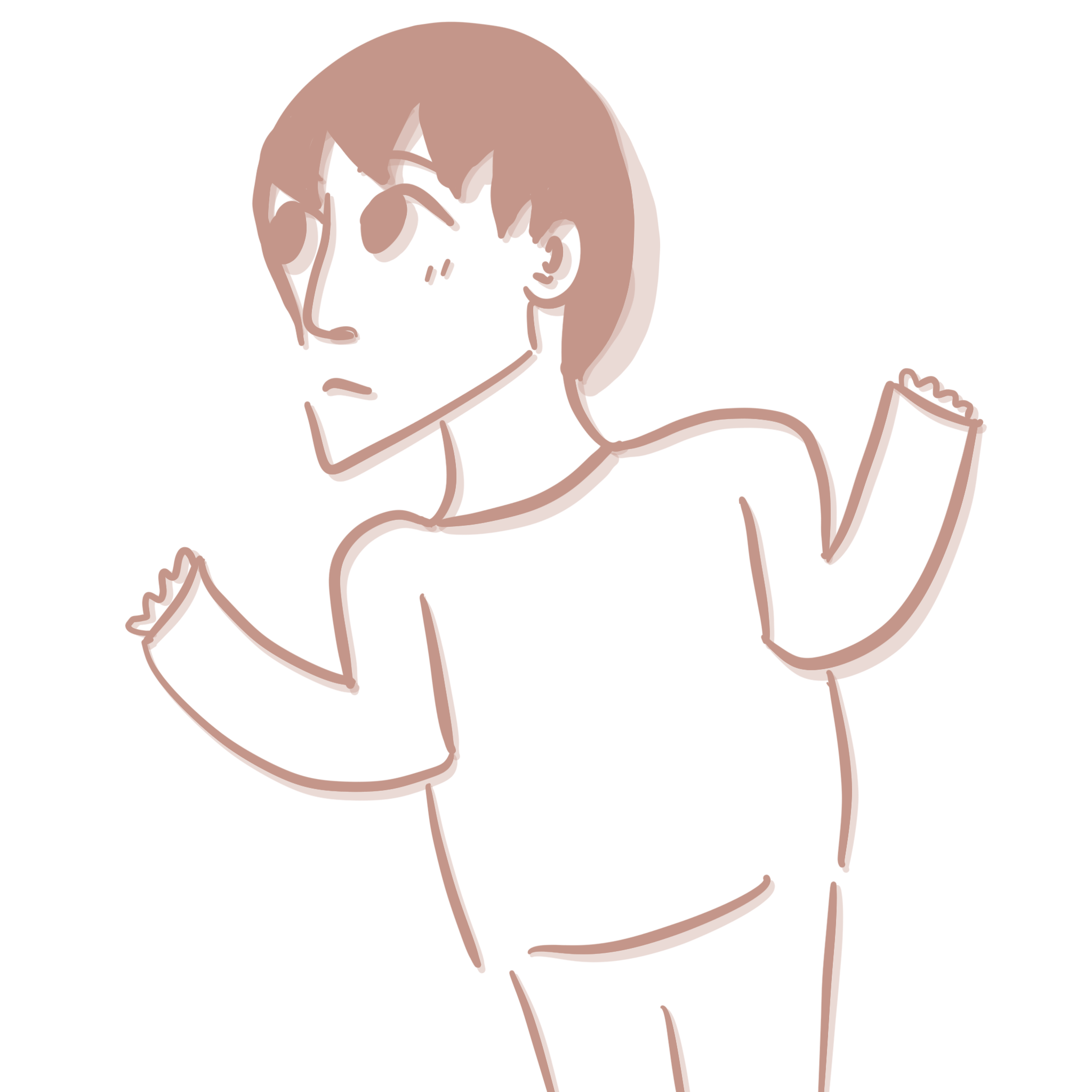 Cartoon sketch no colour - Artists&Clients