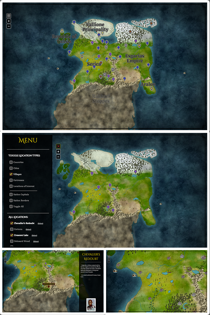 Interactive Fantasy Map - Artists&Clients