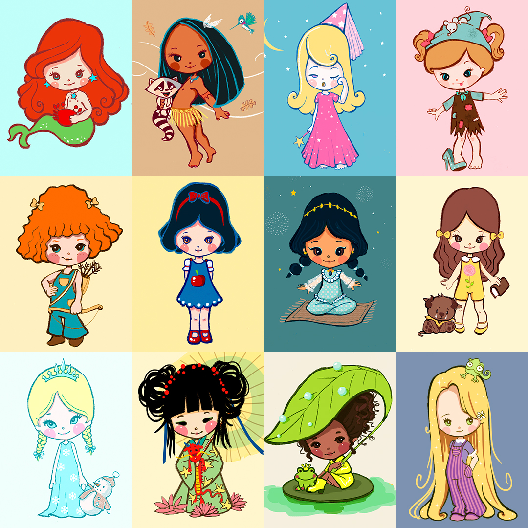 Colored chibi babies - Artists&Clients